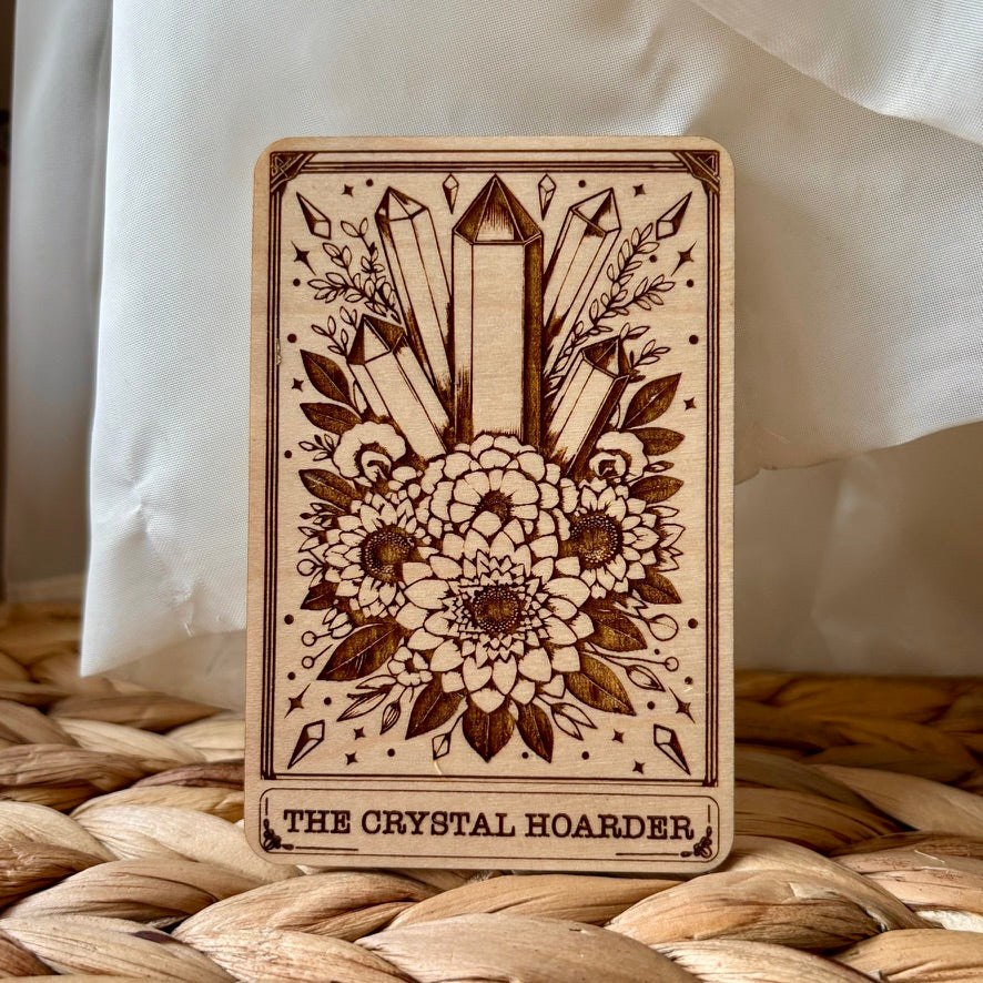 The Crystal Hoarder Tarot Card – Lizabell Studio